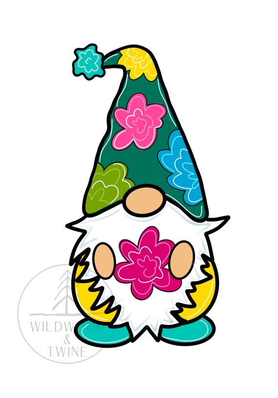 TEMPLATE Spring Gnome Door Hanger Templatedoor Hanger - Etsy