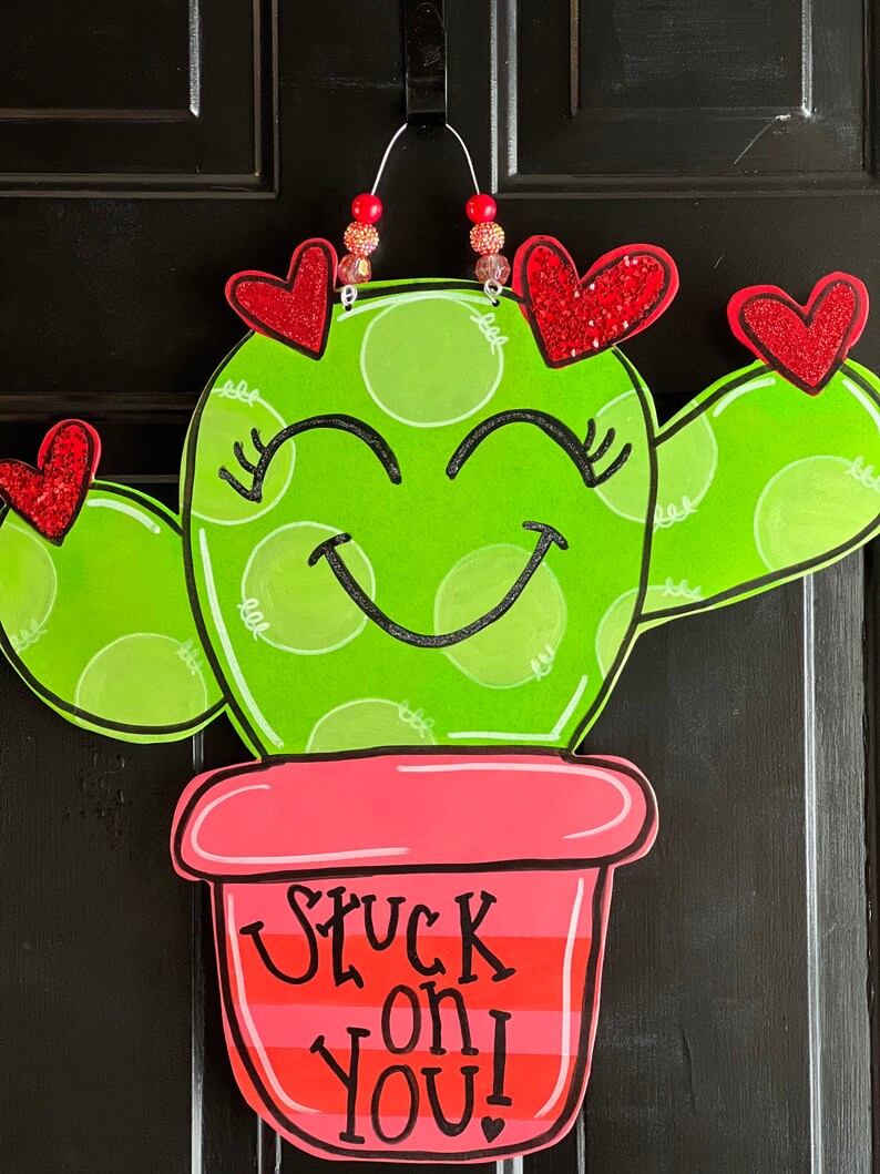 Stuck on You Valentines Day Door Hanger, Valentine's Day Doorhanger ...