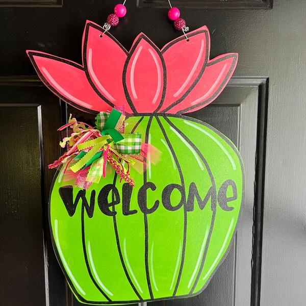 Cactus Door Hanger - Etsy
