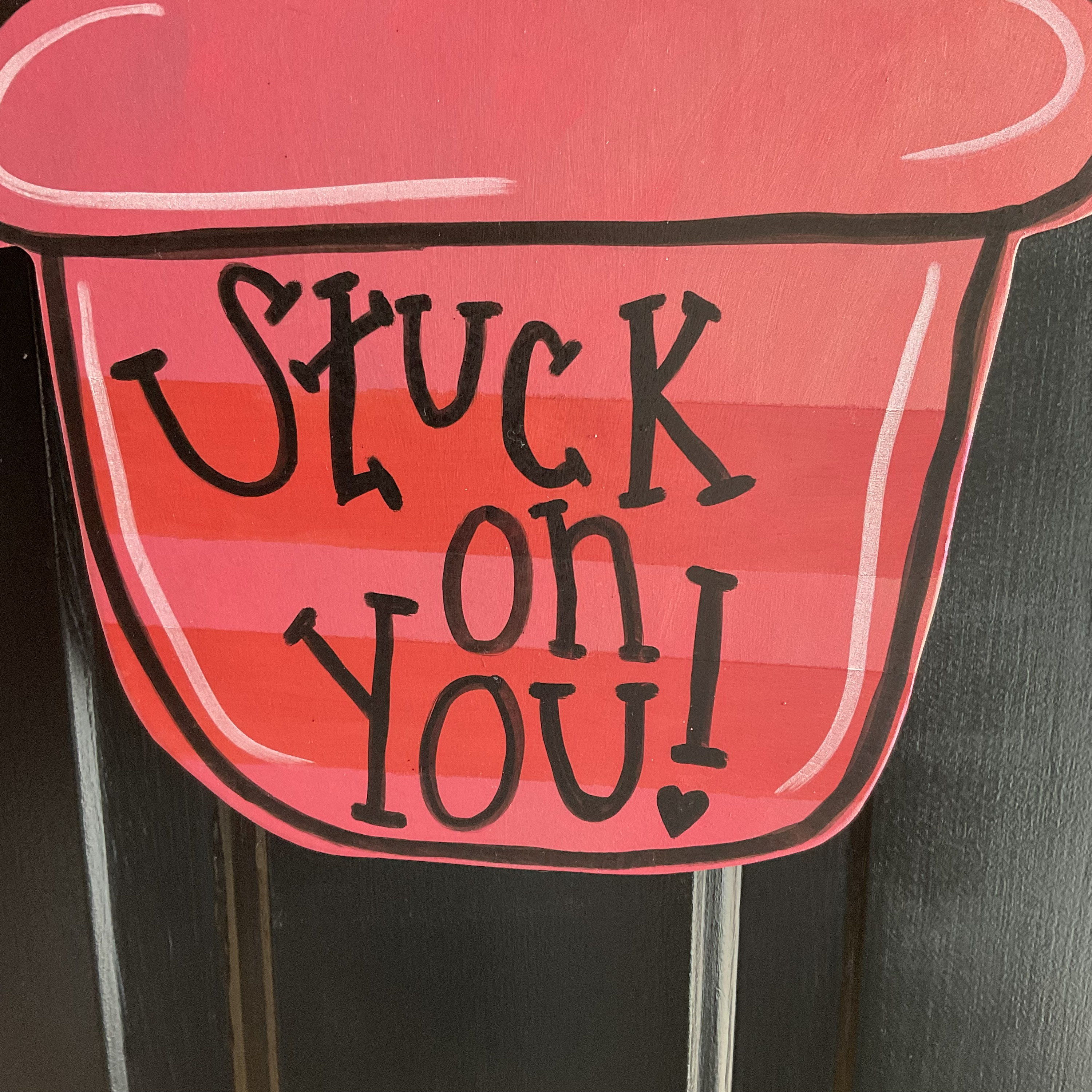 Stuck on You Valentines Day Door Hanger, Valentine's Day Doorhanger ...