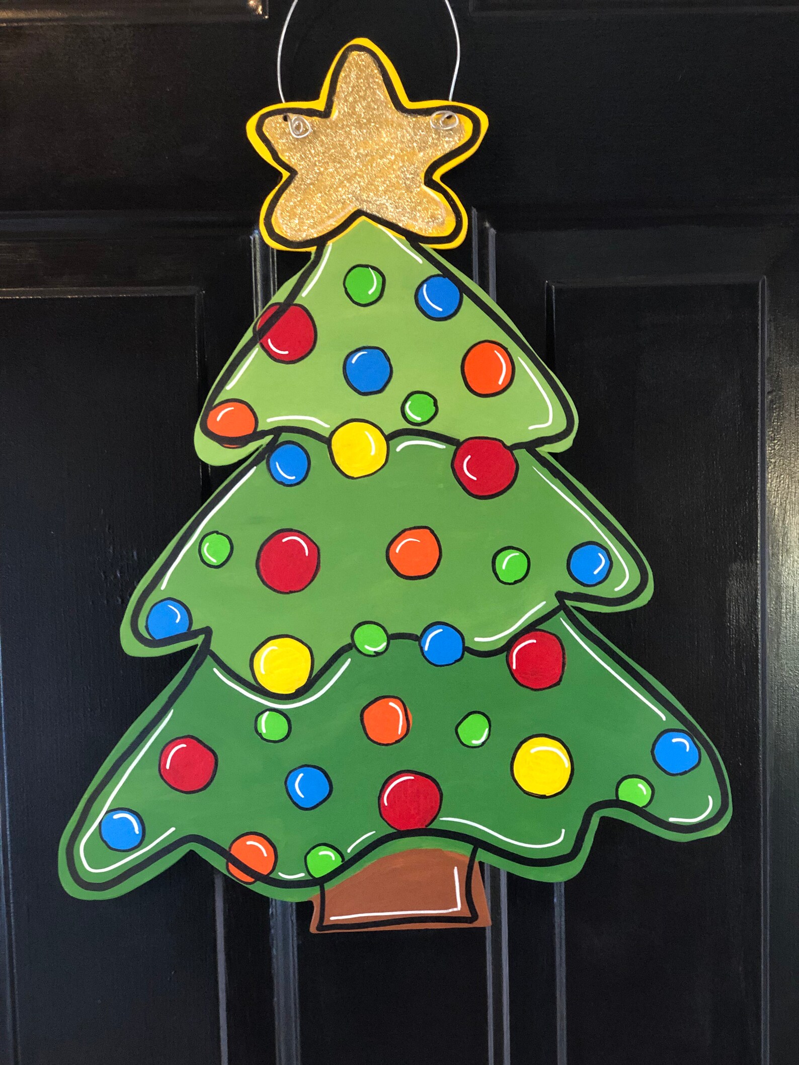 Christmas Tree Door Hanger, Home Décor, Doorhanger, Christmas ...