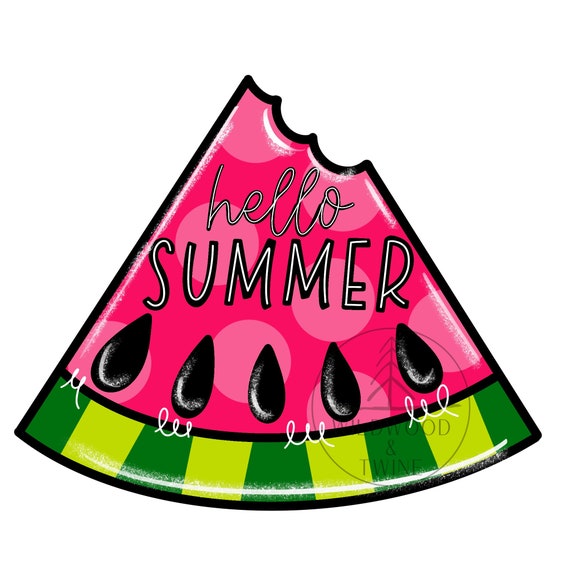 Template Watermelon Slice Door Hanger Template Summer Door Etsy