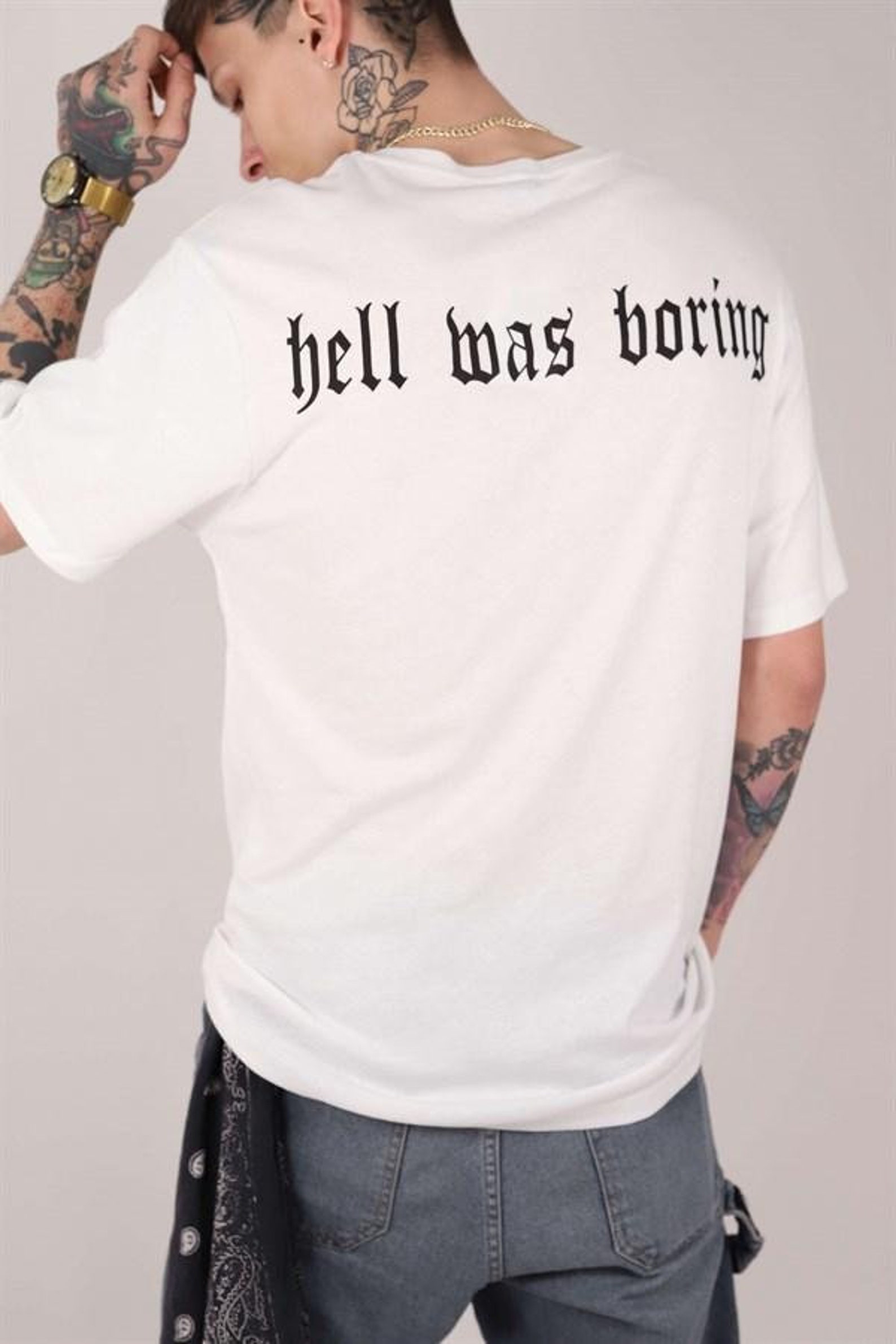 Oversize Hell Was Boring T-shirt - Etsy