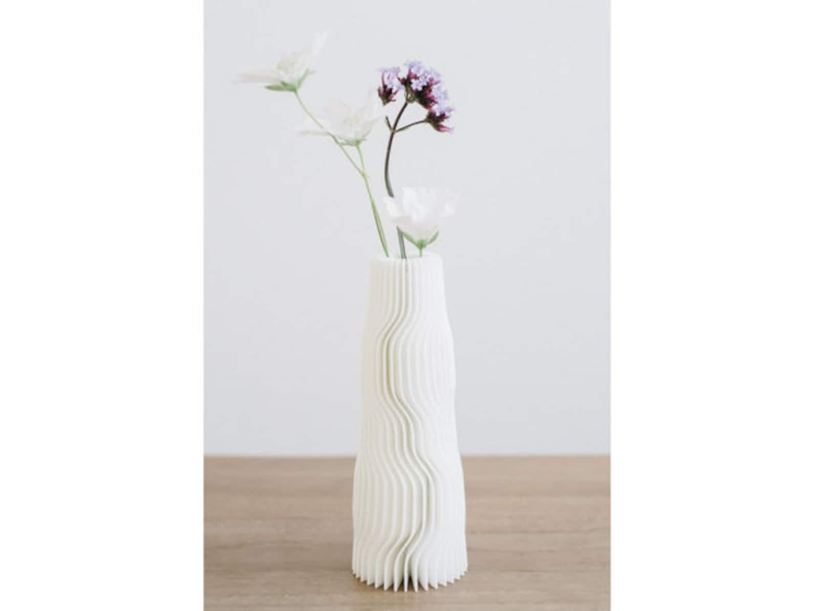 Stratum-vase Cylindrical Round Textured Vase Edge - Etsy