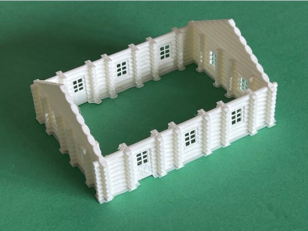 Authentic-looking 3D Printed Log Building Perfect for Model Railroads ...