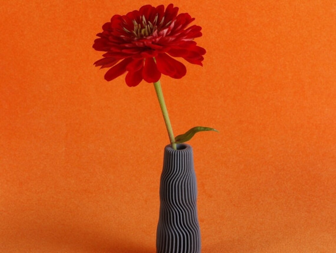 Stratum-vase Cylindrical Round Textured Vase Edge - Etsy