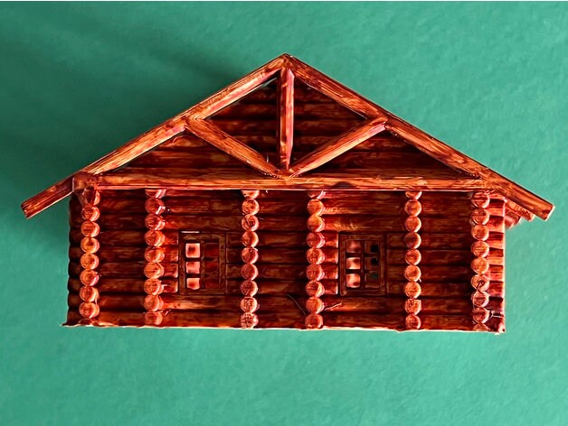 Authentic-looking 3D Printed Log Building Perfect for Model Railroads ...