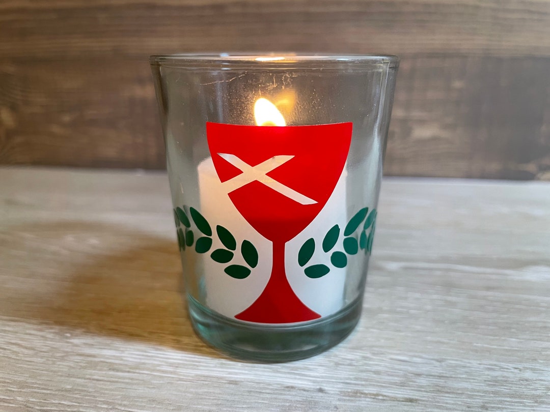 Chalice Candleholder - the Disciples of Christ Red Chalice on Votive ...