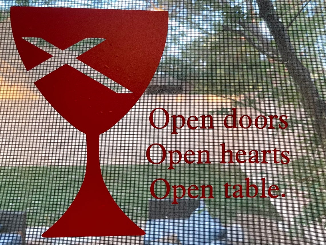 Disciples of Christ Welcome Sign Church Welcome Sign Church Decal Red ...