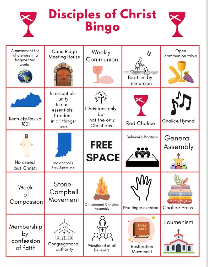 Disciples of Christ Bingo - Etsy