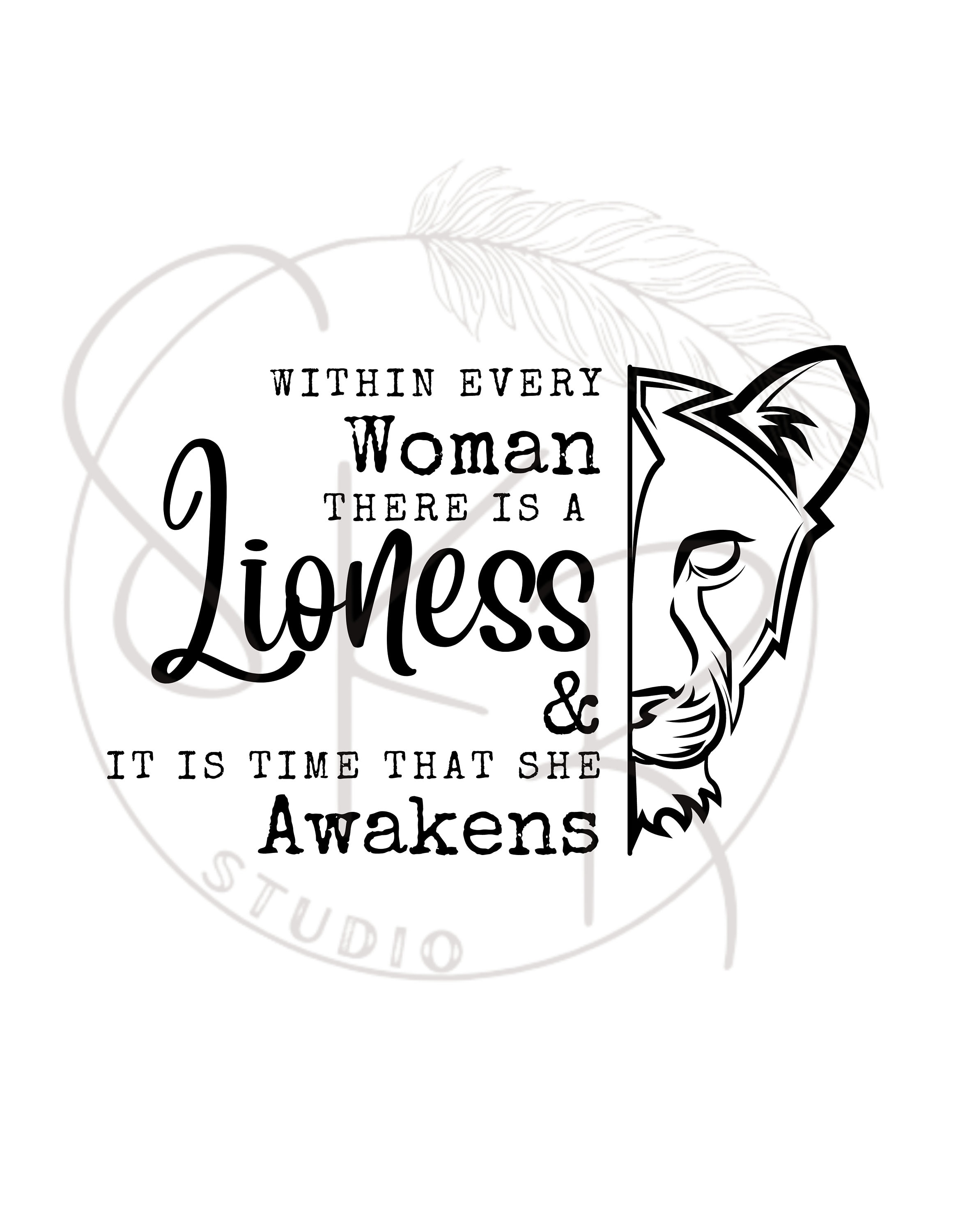 Lioness | Printable Design | Print on Demand | SVG | PNG | Digital ...