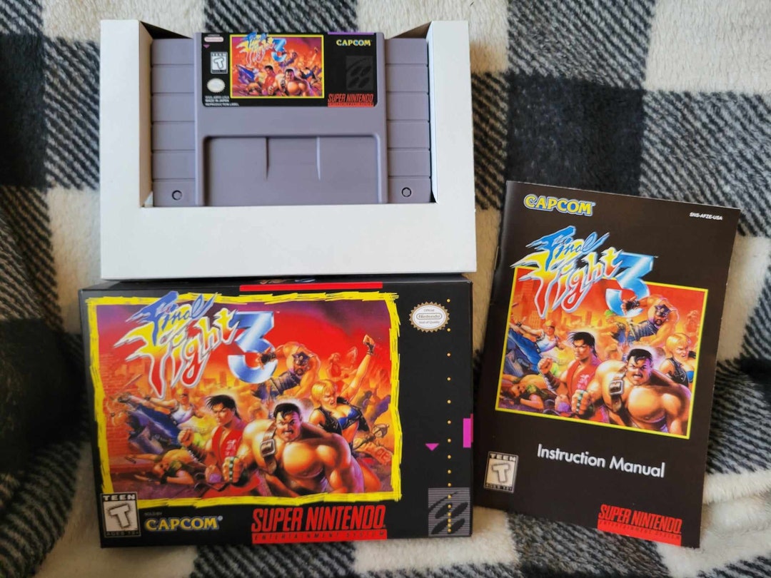 FINAL FIGHT 3 - Super Nintendo Game With Custom Box and Instruction ...