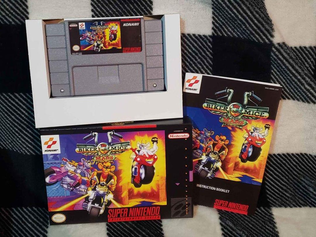 BIKER MICE From MARS Super Nintendo Game With Custom Box and ...