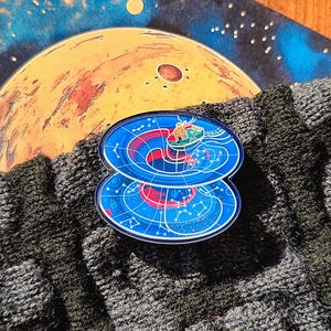Wormhole Space Galaxy Pin: Astronauts Catching Stars, Sci-fi Space ...