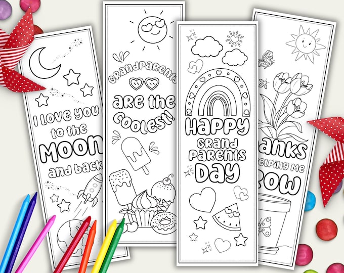 Grandparents Day Bookmarks Printable Grandparent's Day Activity Grandpa ...