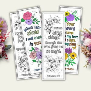 Printable Scripture Coloring Bookmarks for Women, Bible Verse ...