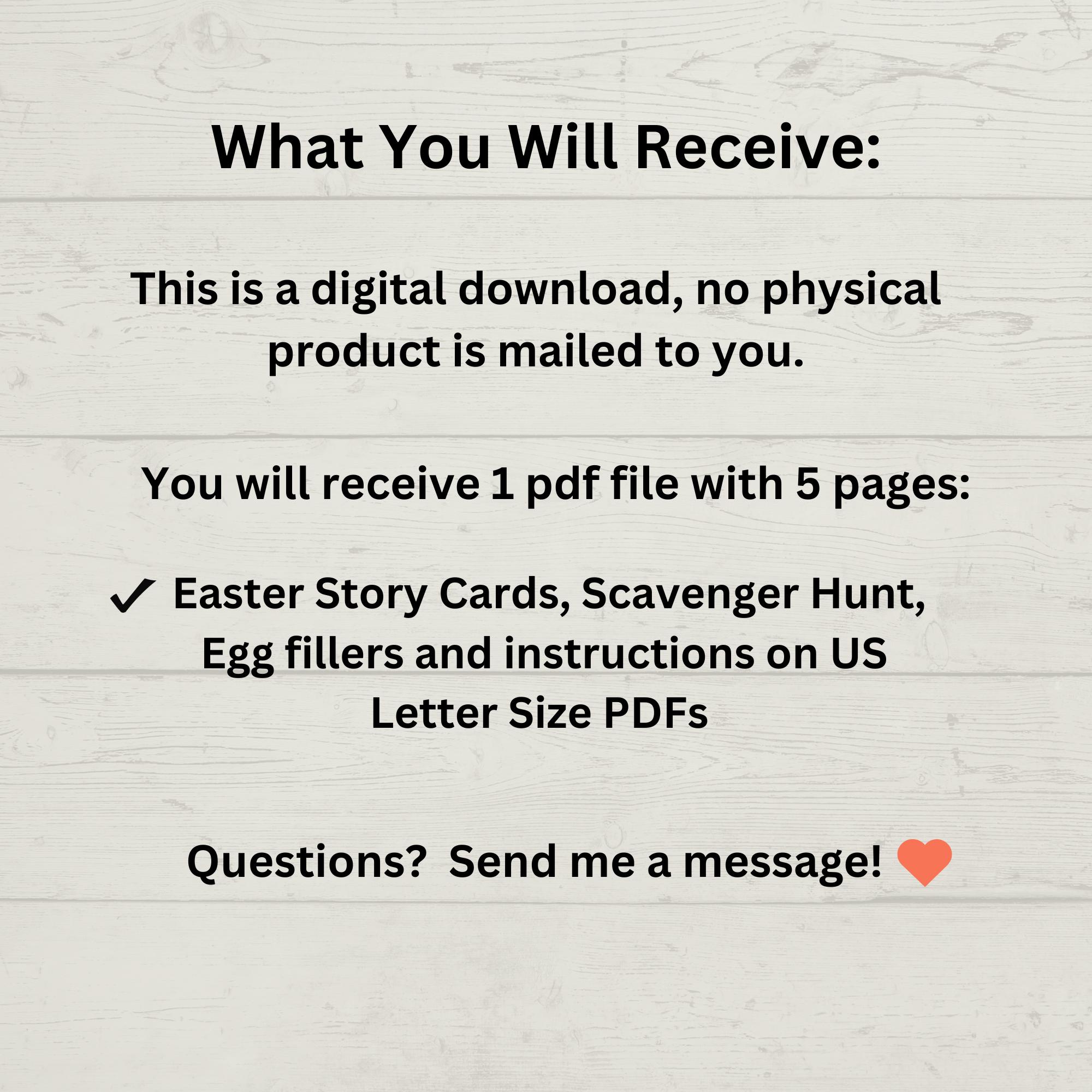 Easter Resurrection Printable Egg Hunt, Easter Scripture Egg Fillers ...
