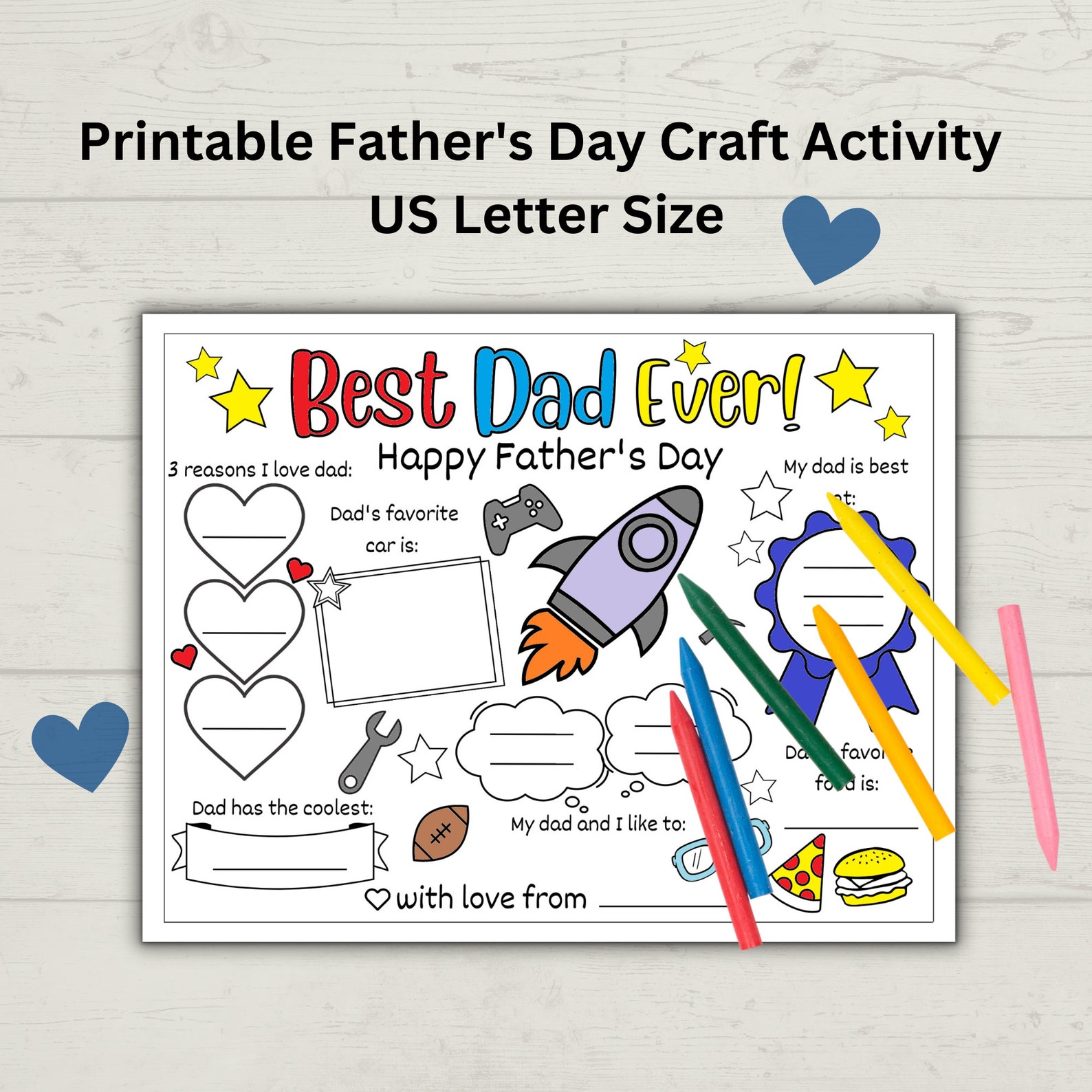 Fathers Day Activity for Kids, All About Dad Father's Day Printable ...