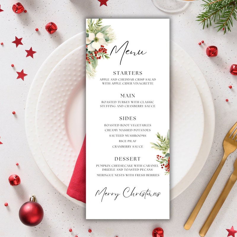 Christmas Menu - Etsy