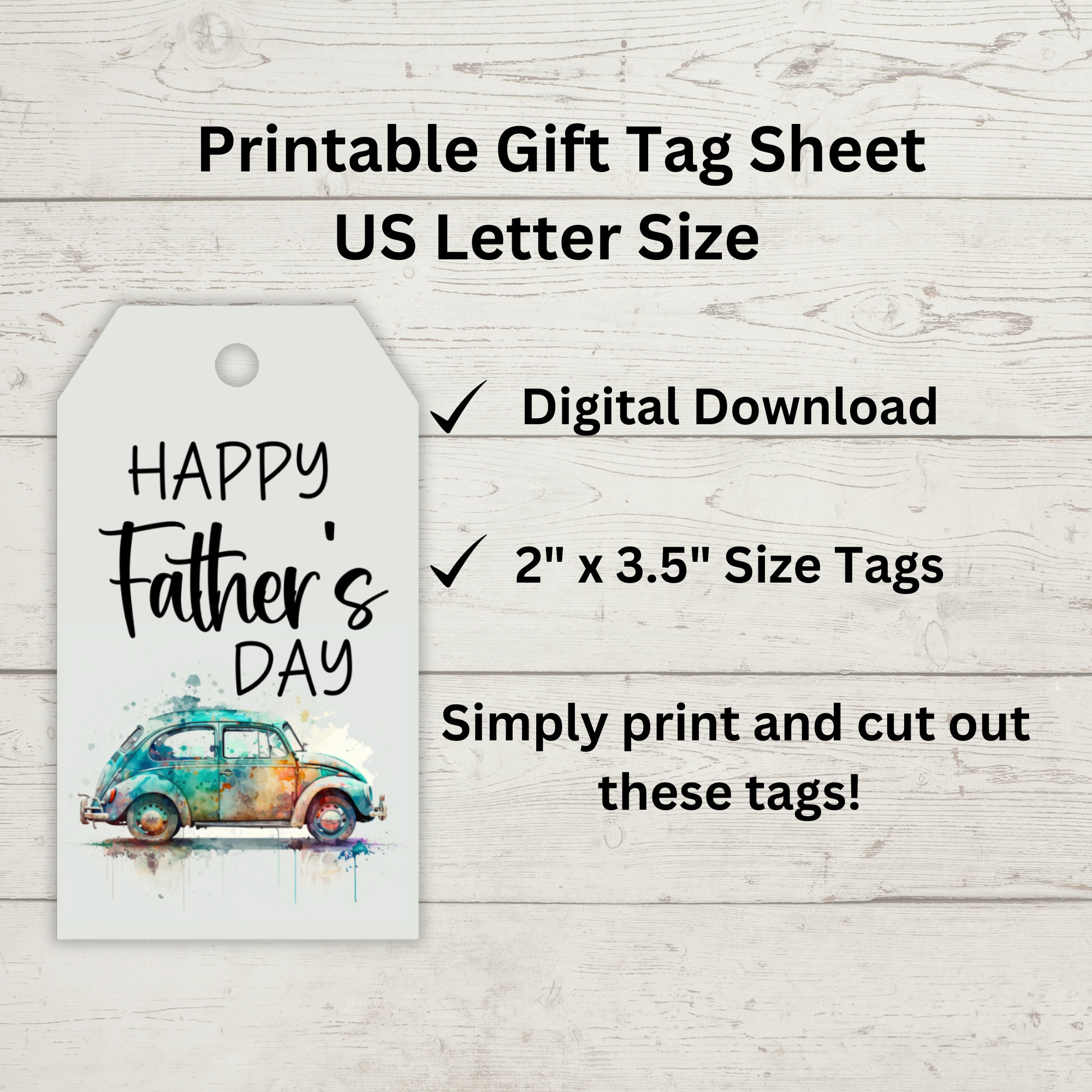 Happy Fathers Day Gift Tags Printable, Fathers Day Gift Label, Dad ...