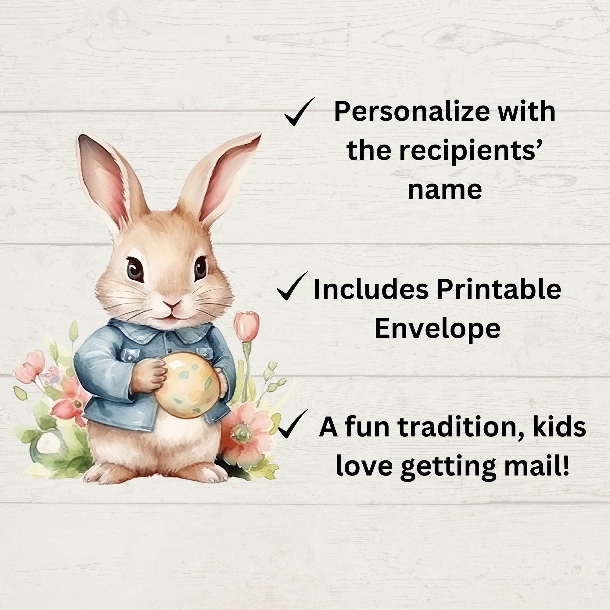 Easter Bunny Letter to Child Printable Easter Bunny Letter Template ...