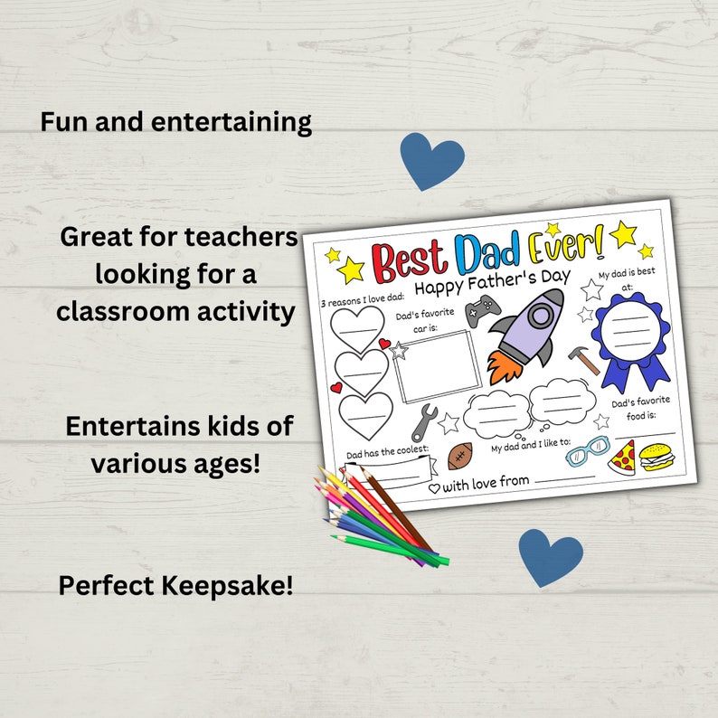 Fathers Day Activity for Kids, All About Dad Father's Day Printable ...