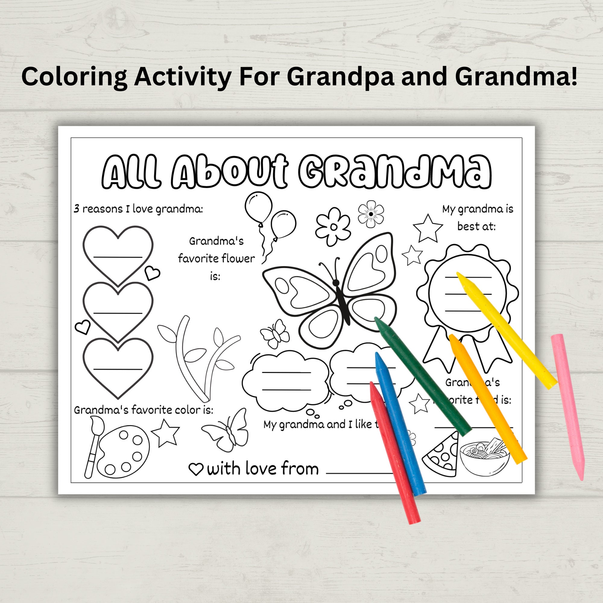 Grandparents Day Craft Ideas All About My Grandpa - Etsy