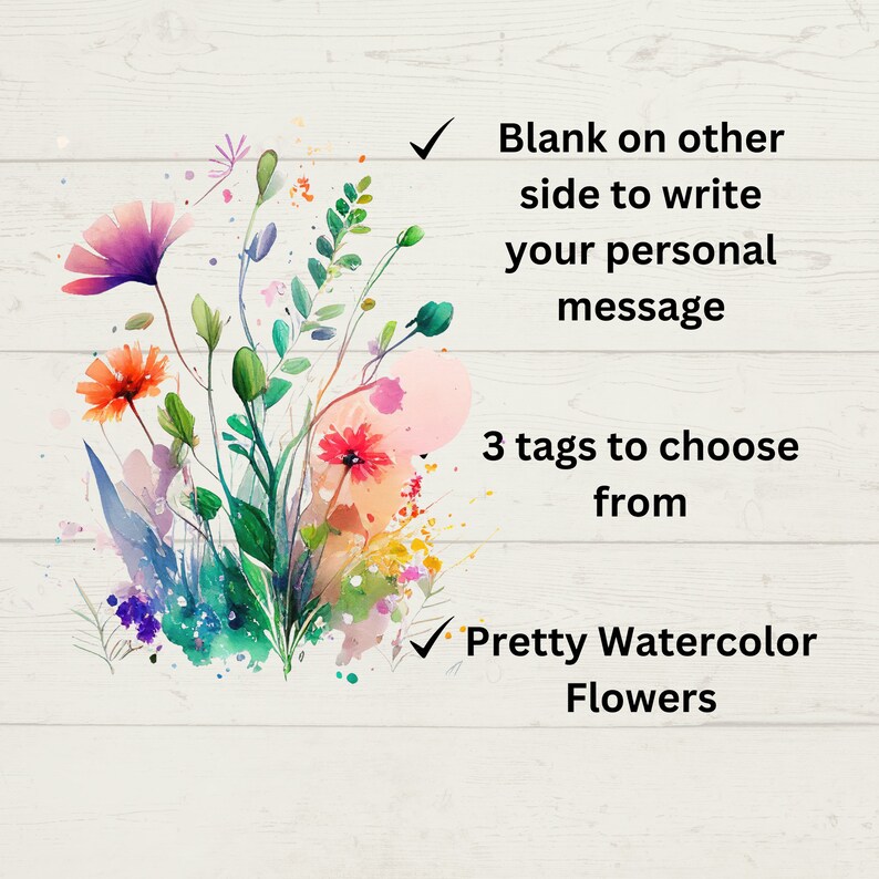 Printable Mothers Day Flower Gift Tags, Happy Mothers Day Gift Tag ...