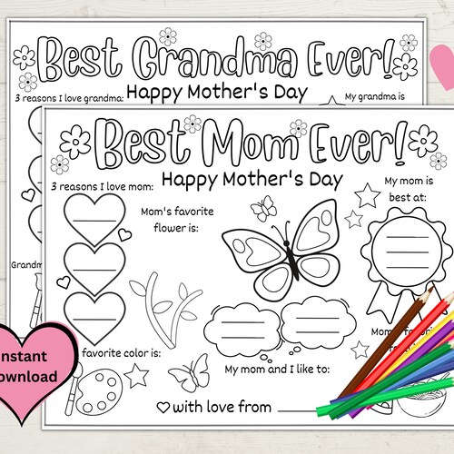 All About My Mom Printable Mother's Day Craft - Etsy