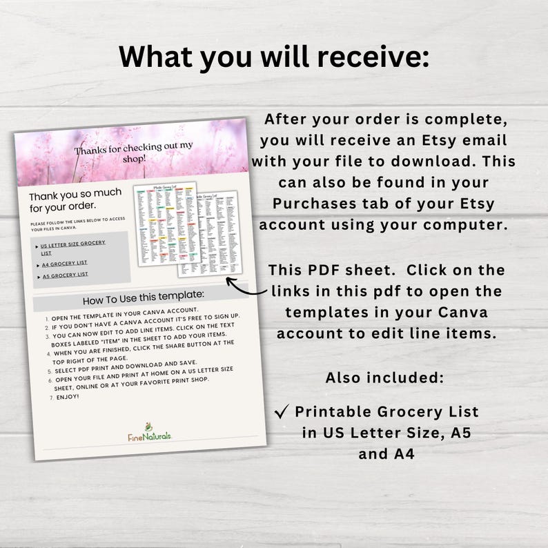 Editable Master Grocery List Printable, Colorful Grocery Shopping List ...