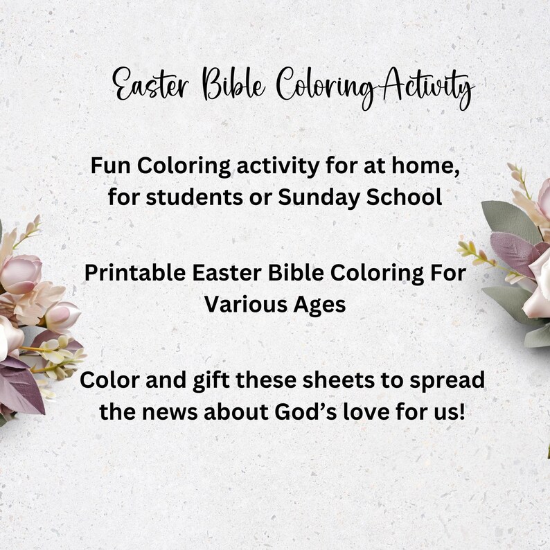 Christian Easter Coloring Pages for Kids, Printable Easter Bible ...