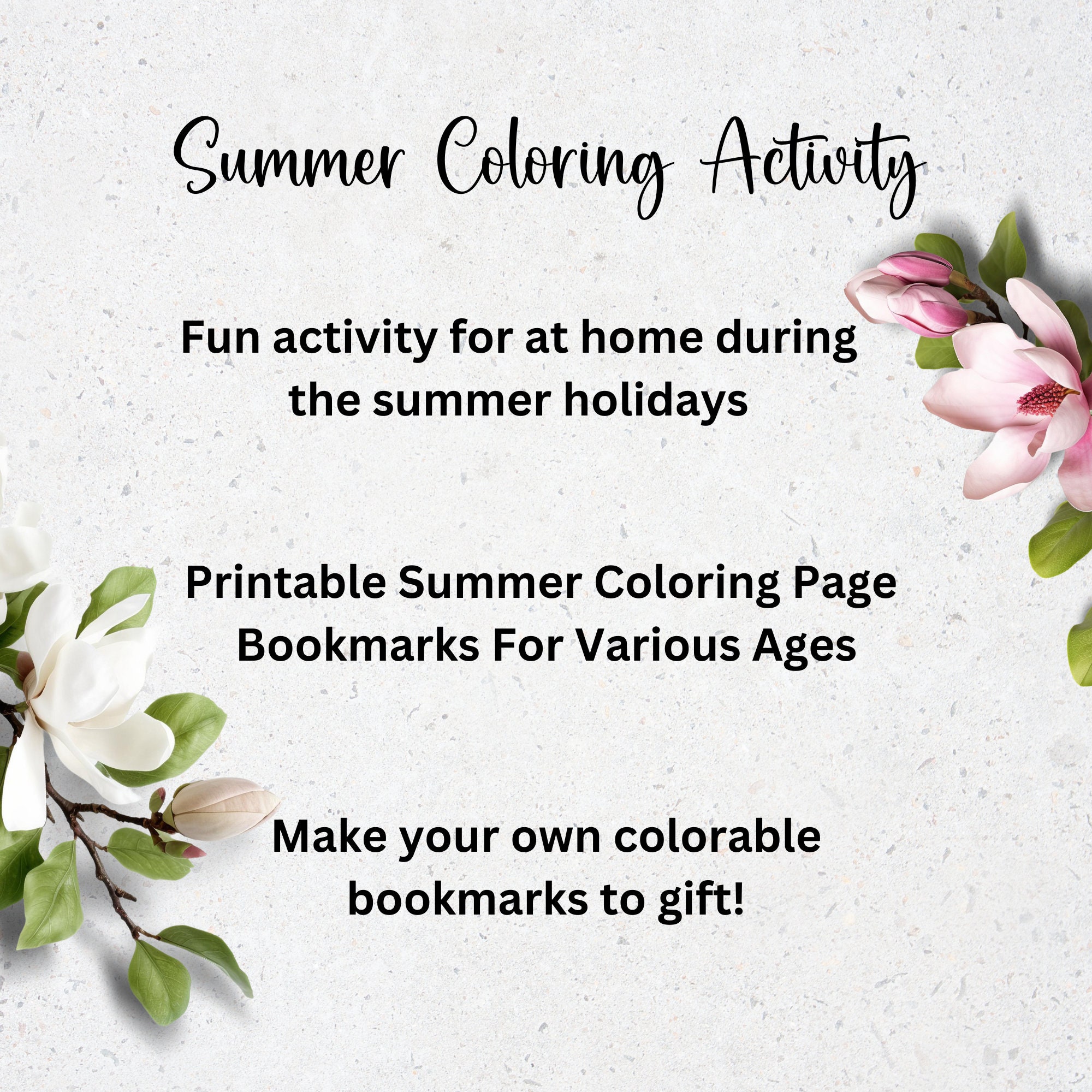 Summer Coloring Bookmarks for Kids, Summer Time Printable Activity ...