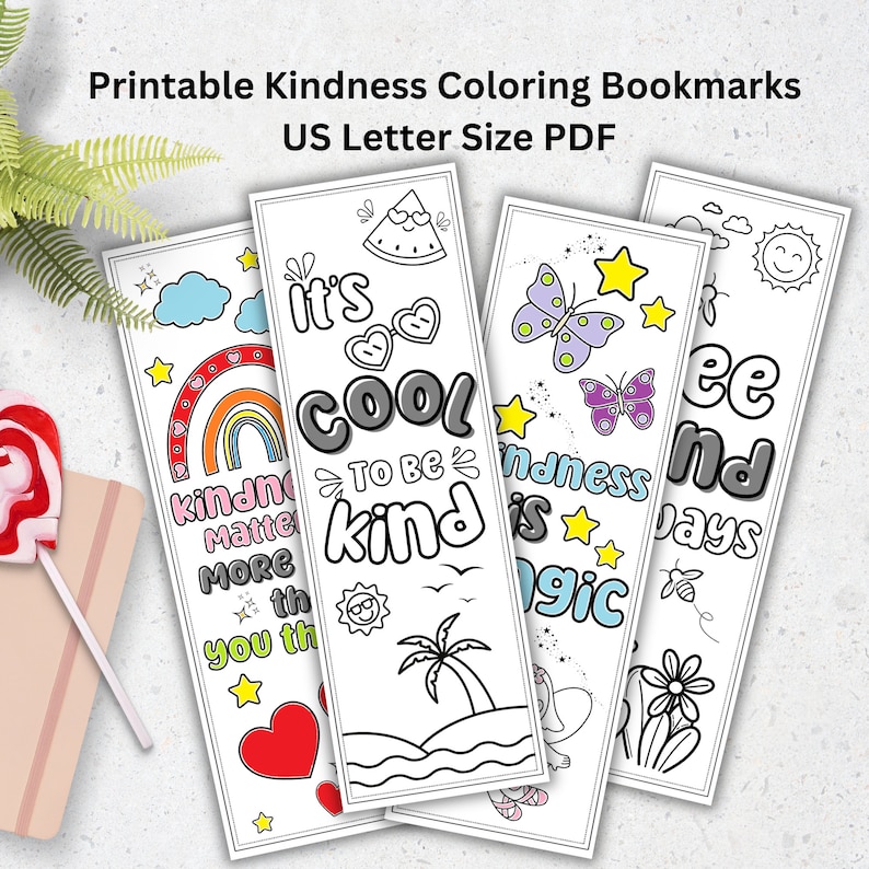 Kindness Printable Bookmarks Kindness Coloring Bookmarks Printable ...