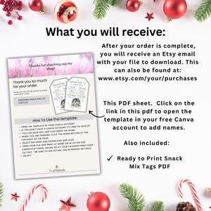 Christmas Story Tag Printable, Christmas Snack Mix Tag, Nativity Story ...