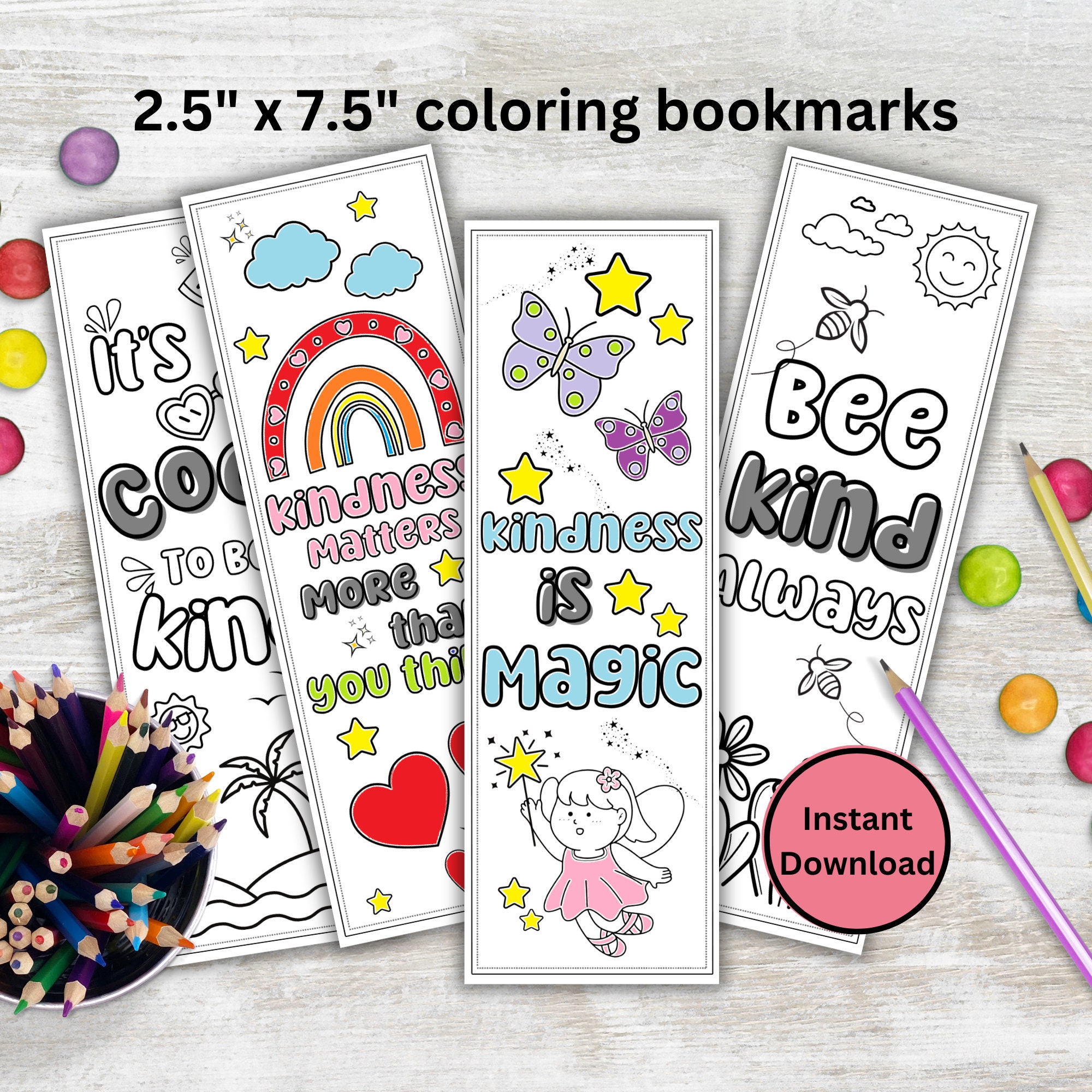 Kindness Printable Bookmarks Kindness Coloring Bookmarks Printable ...
