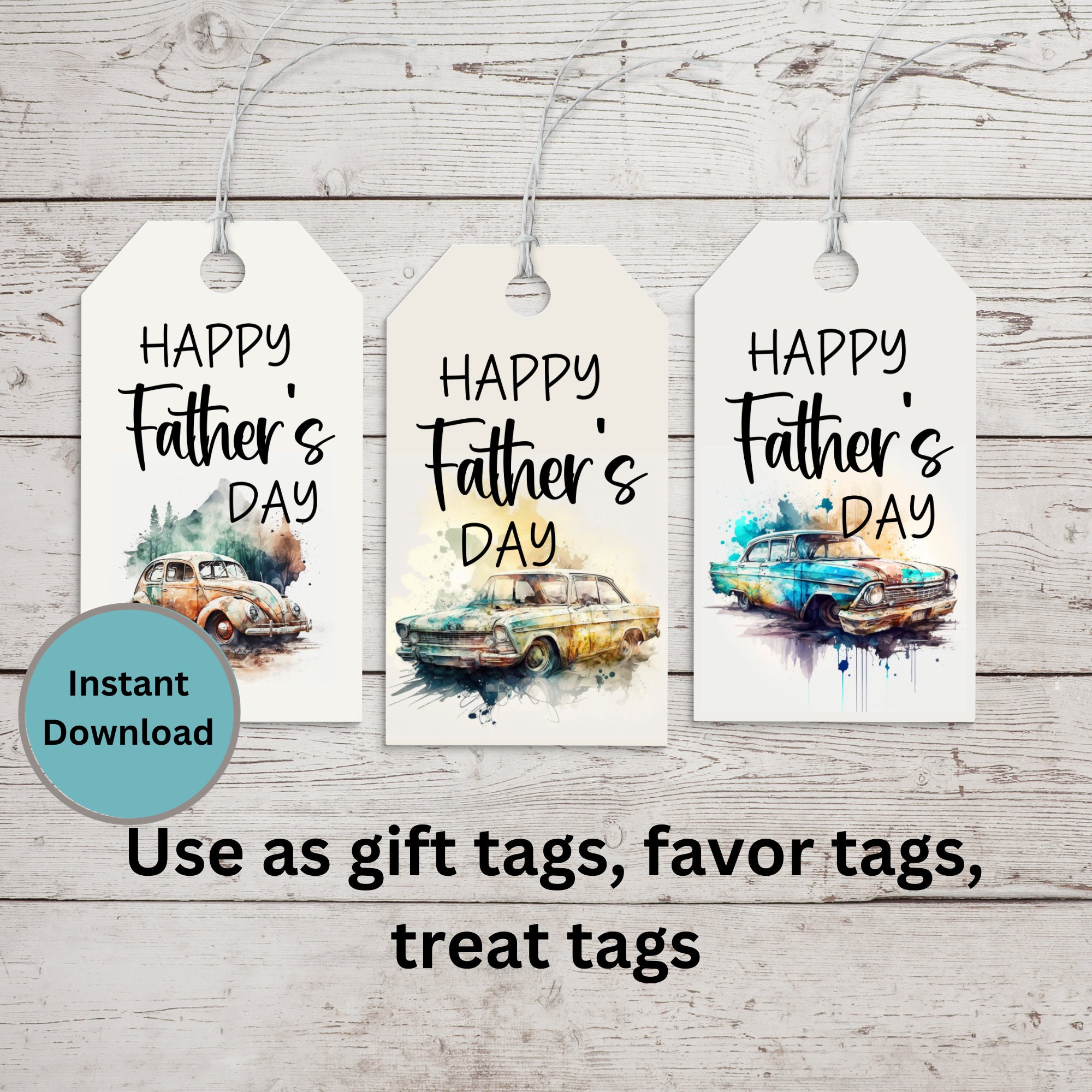 Happy Father's Day Gift Tags Printable Fathers Day - Etsy Australia