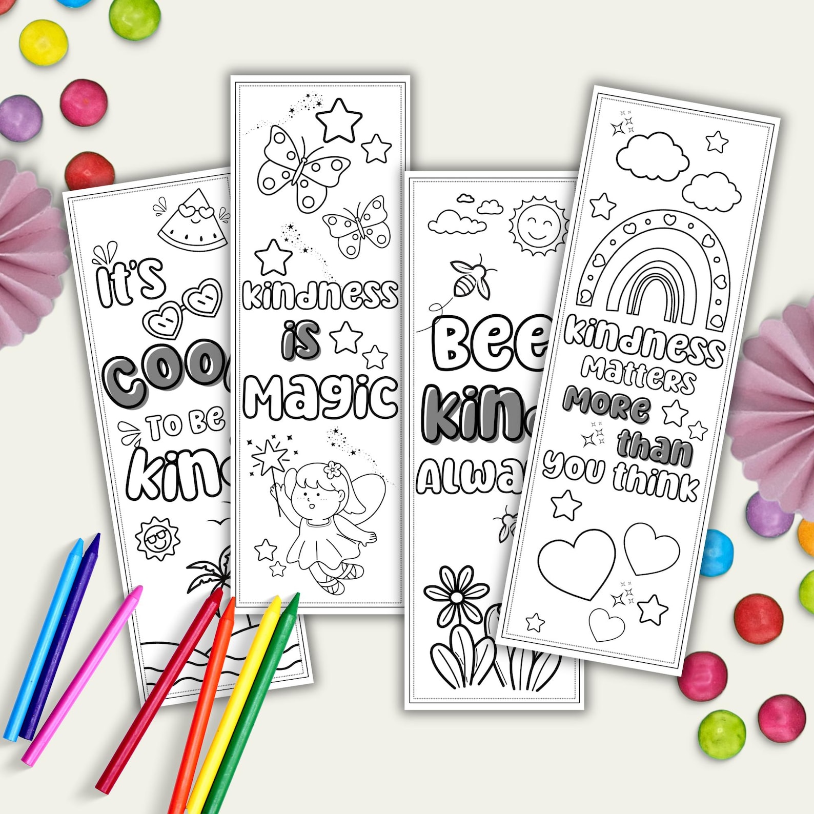 Kindness Printable Bookmarks Kindness Coloring Bookmarks Printable ...