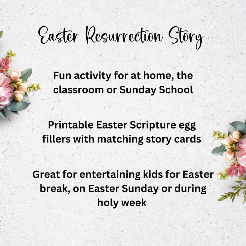 Easter Resurrection Printable Egg Hunt, Easter Scripture Egg Fillers ...