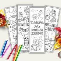 Turkey Corner Bookmark | Printable Turkey Bookmark | Thanksgiving ...