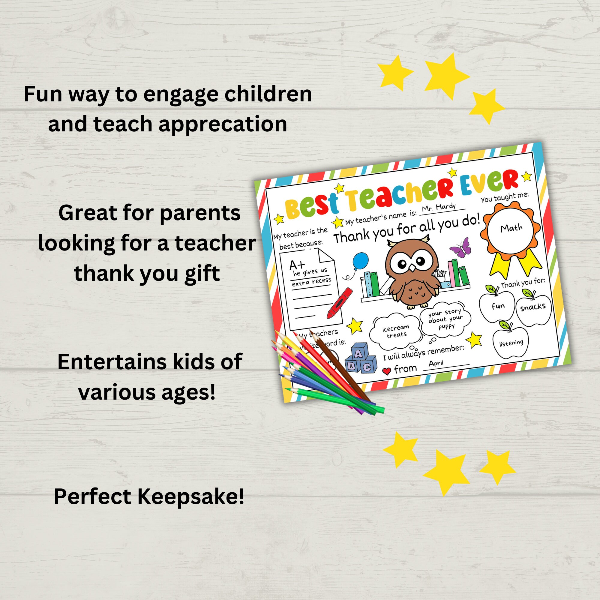 Teacher Appreciation Printable Coloring Page, Teacher Survey Coloring ...