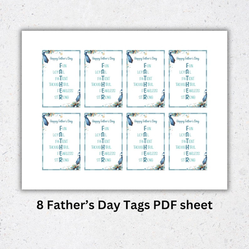 Printable Fathers Day Gift Tag, Happy Fathers Day Tag, Cookie Treat Tag ...