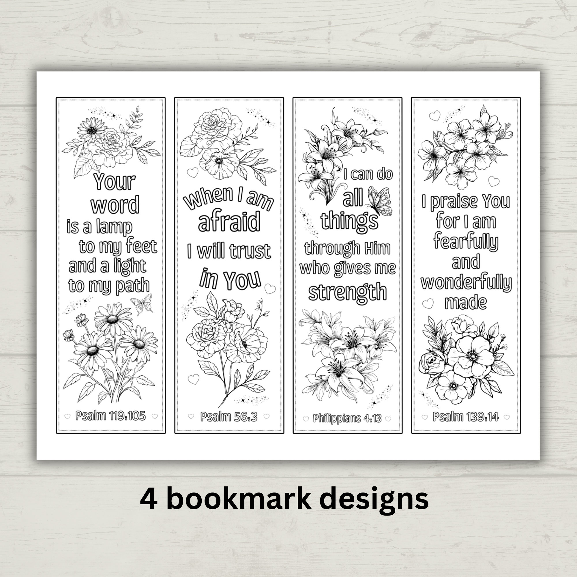 Printable Scripture Coloring Bookmarks for Women, Bible Verse ...