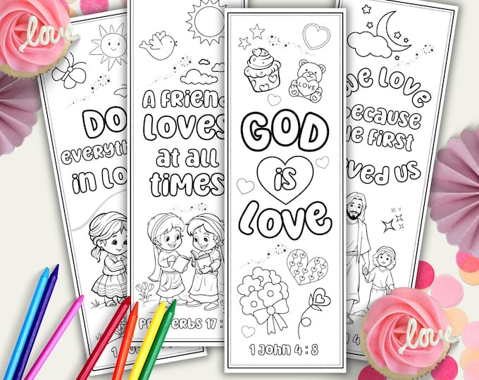 Printable Bible Verse Bookmarks | Bible Verses About Love | Kids Bible ...