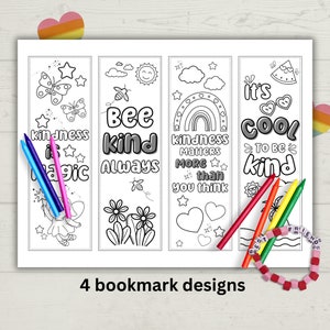 Kindness Printable Bookmarks Kindness Coloring Bookmarks Printable ...