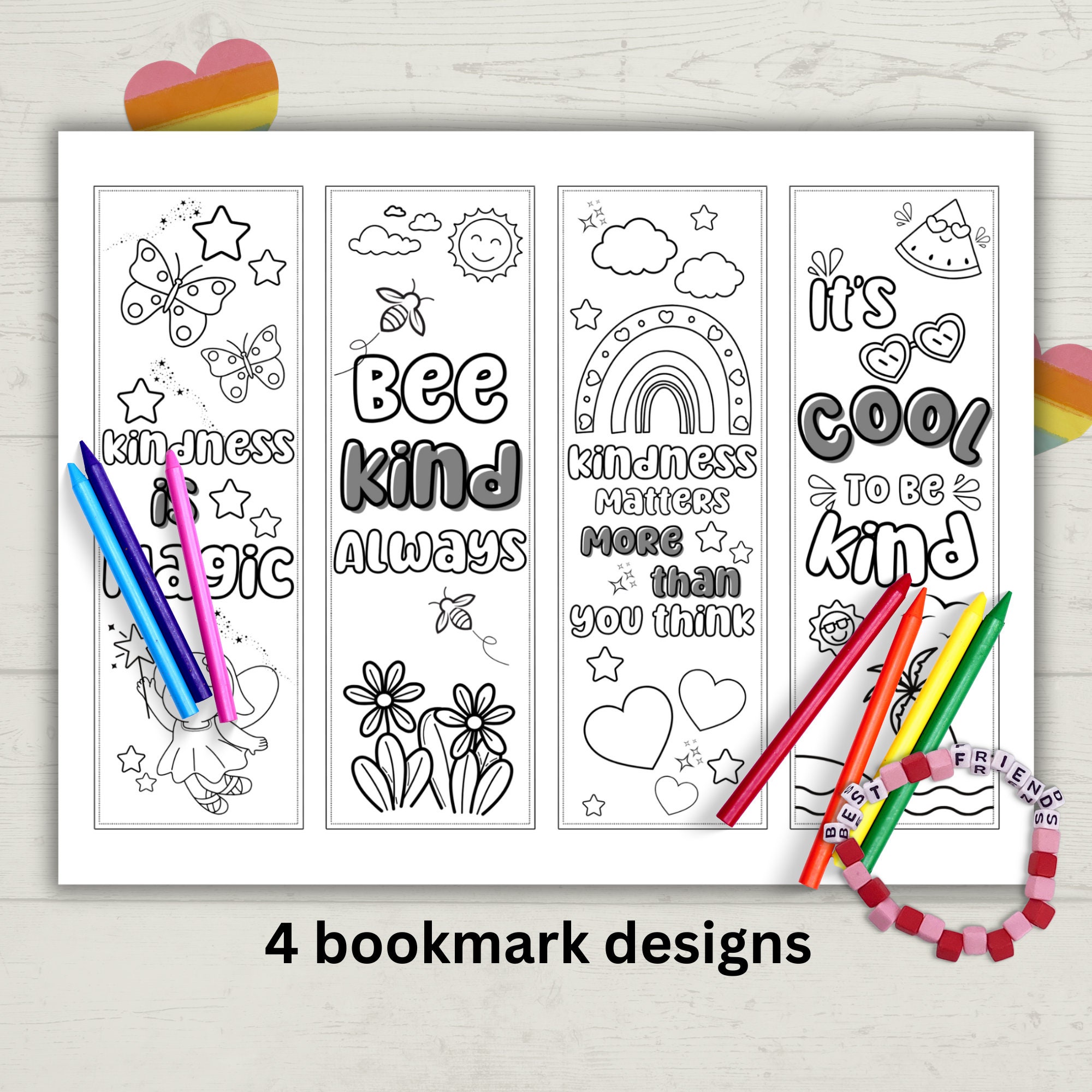 Kindness Printable Bookmarks Kindness Coloring Bookmarks Printable ...