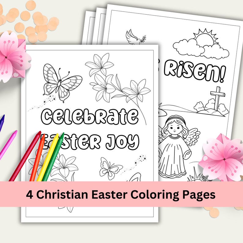 Christian Easter Coloring Pages for Kids, Printable Easter Bible ...