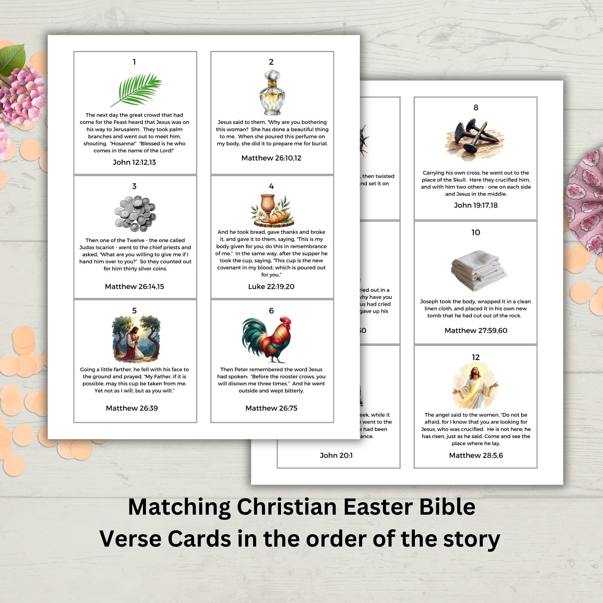 Easter Resurrection Printable Egg Hunt, Easter Scripture Egg Fillers ...