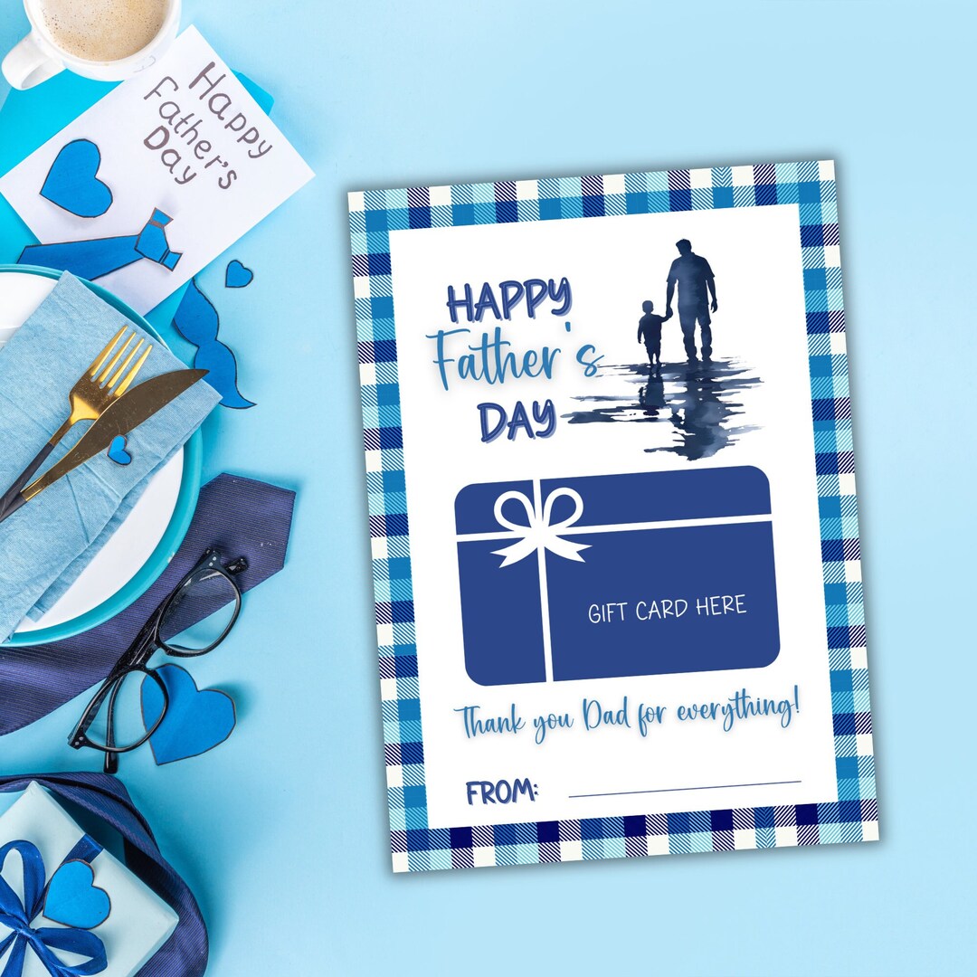Fathers Day Gift Card Holder for Dad, Fathers Day Printable Card ...