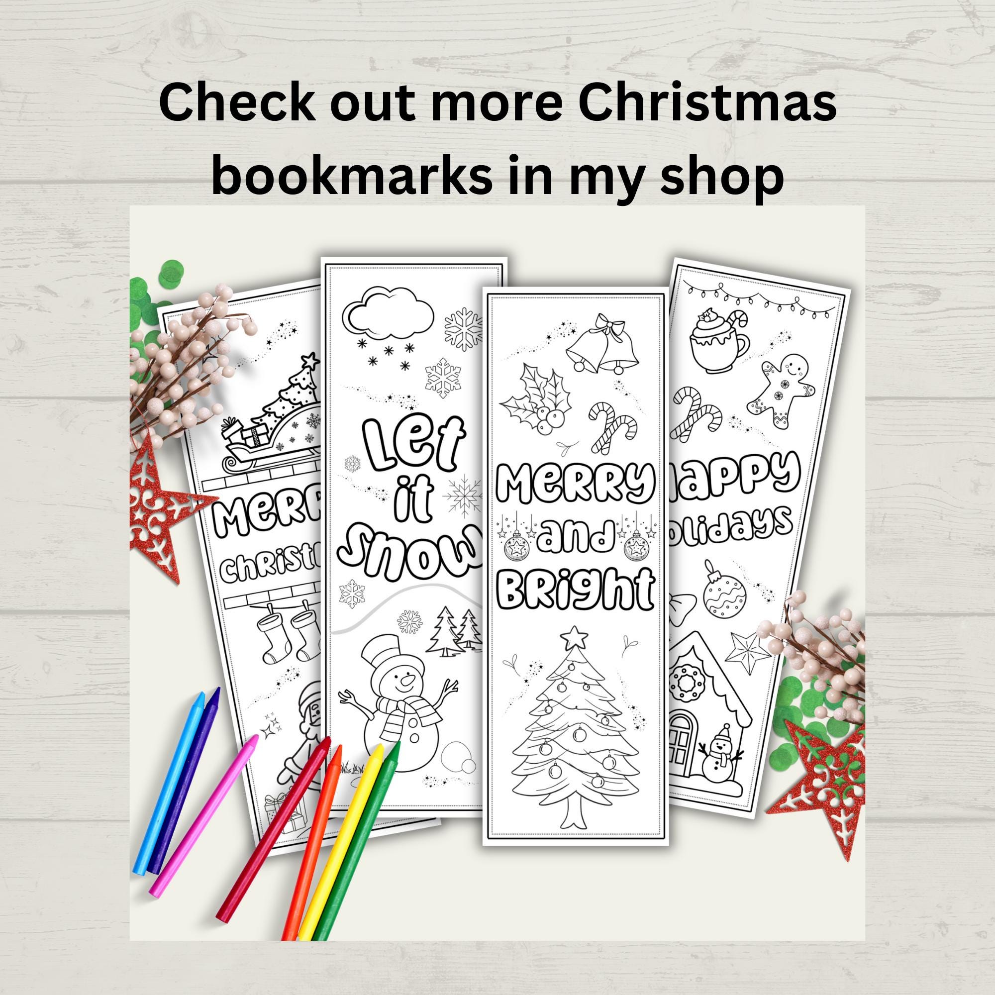 Christmas Nativity Printable Coloring Bookmarks for Kids, Christmas ...