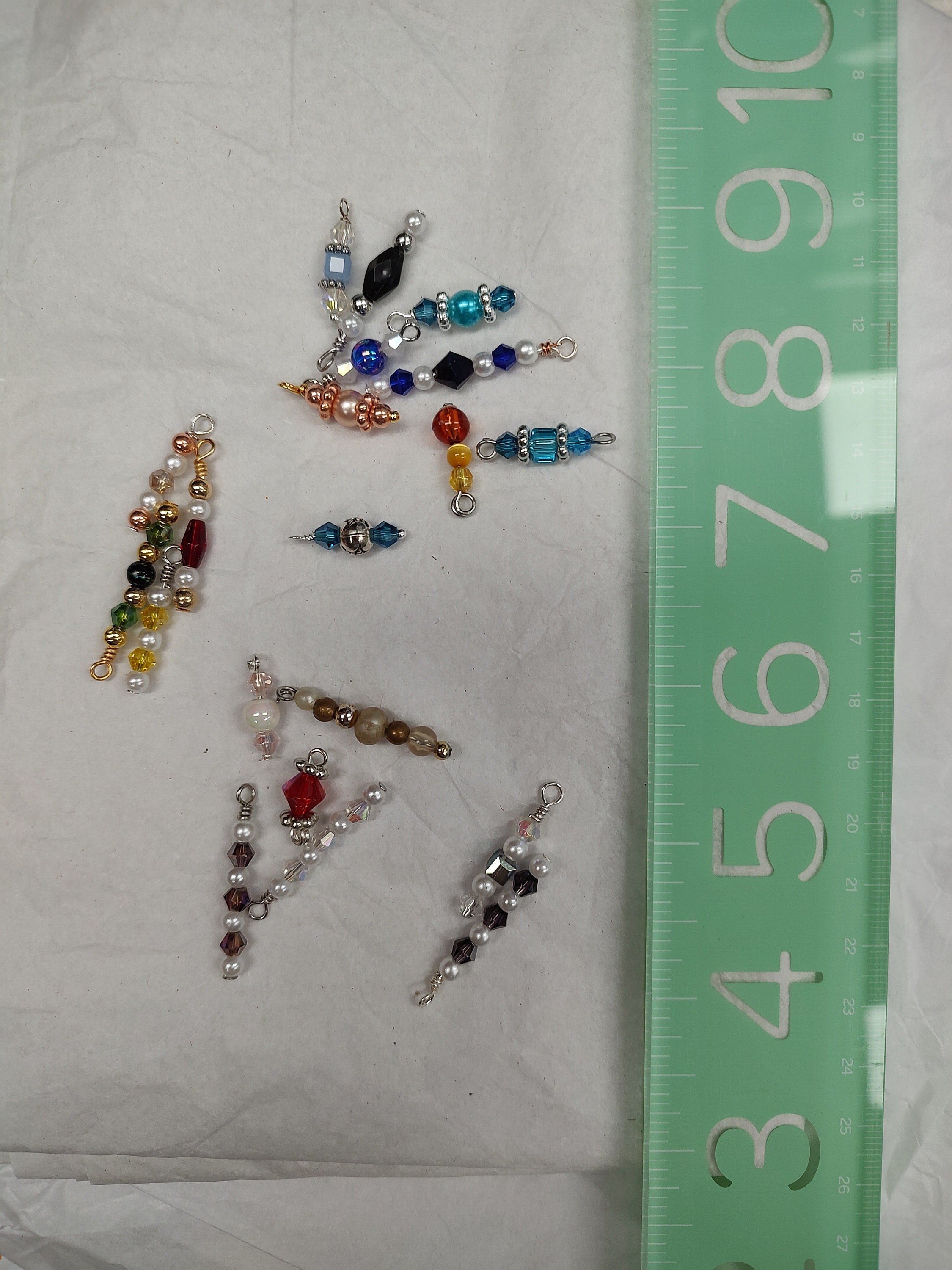 20 SMALL Bead Dangles, Journal Charms, Beaded Journal Charms, Journal ...